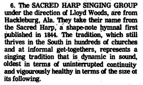 Black Shape Note Singers in a Baptist Church | Music 345: Race ...