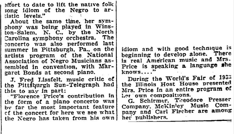 Florence Price and the “Elevation” of Black Music | Music 345: Race ...