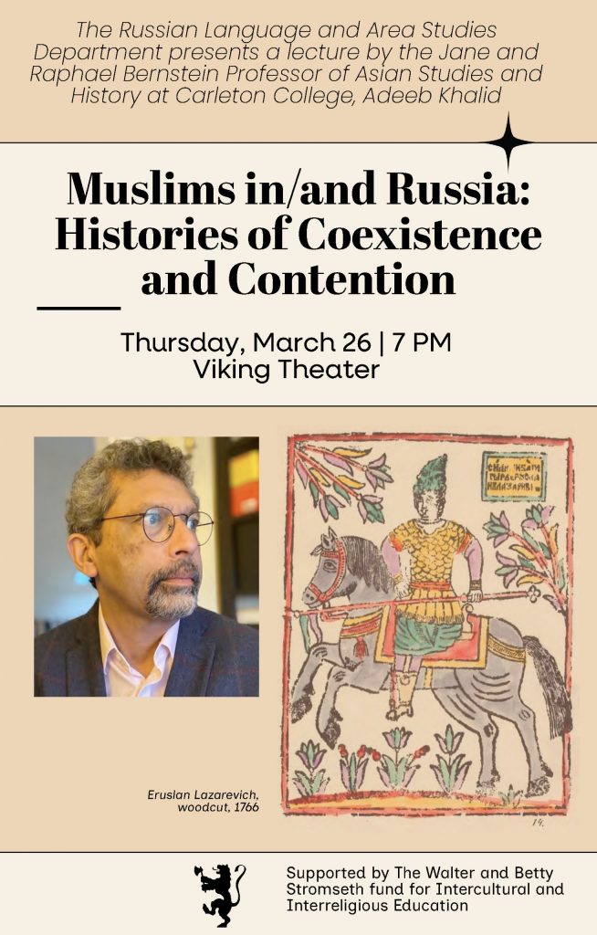 Dr. Adeeb Khalid Visits St. Olaf – Russian Language & Area Studies at ...